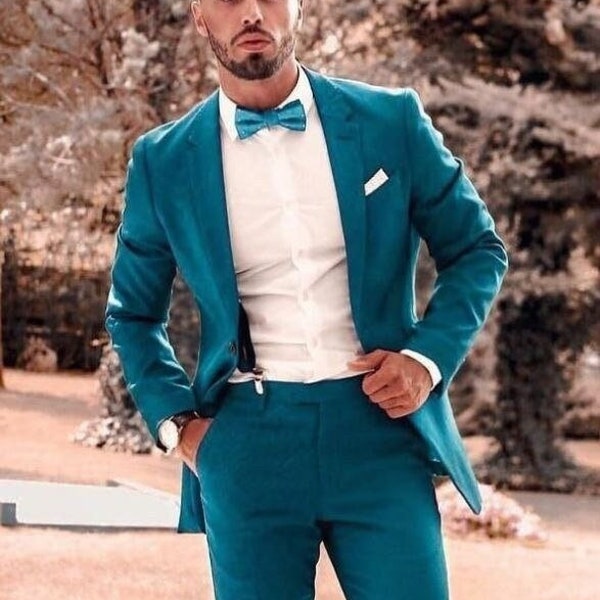 Dark Teal Suit - Etsy