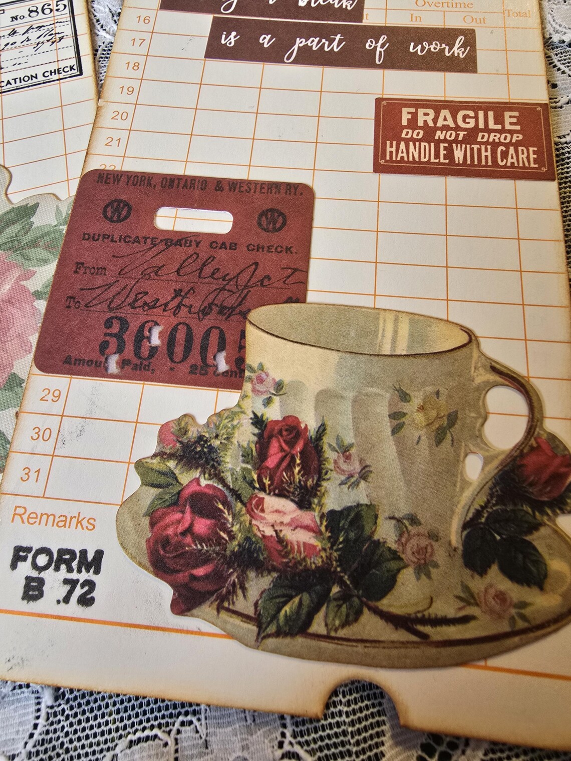 Set of 3 Altered Time Cards / Tim Holtz Style /ephemera / Craft ...
