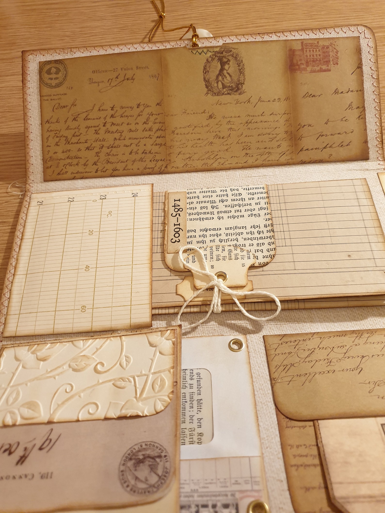 Handmade File Folder Folio / Pocket Folio / Junk Journal Folio - Etsy