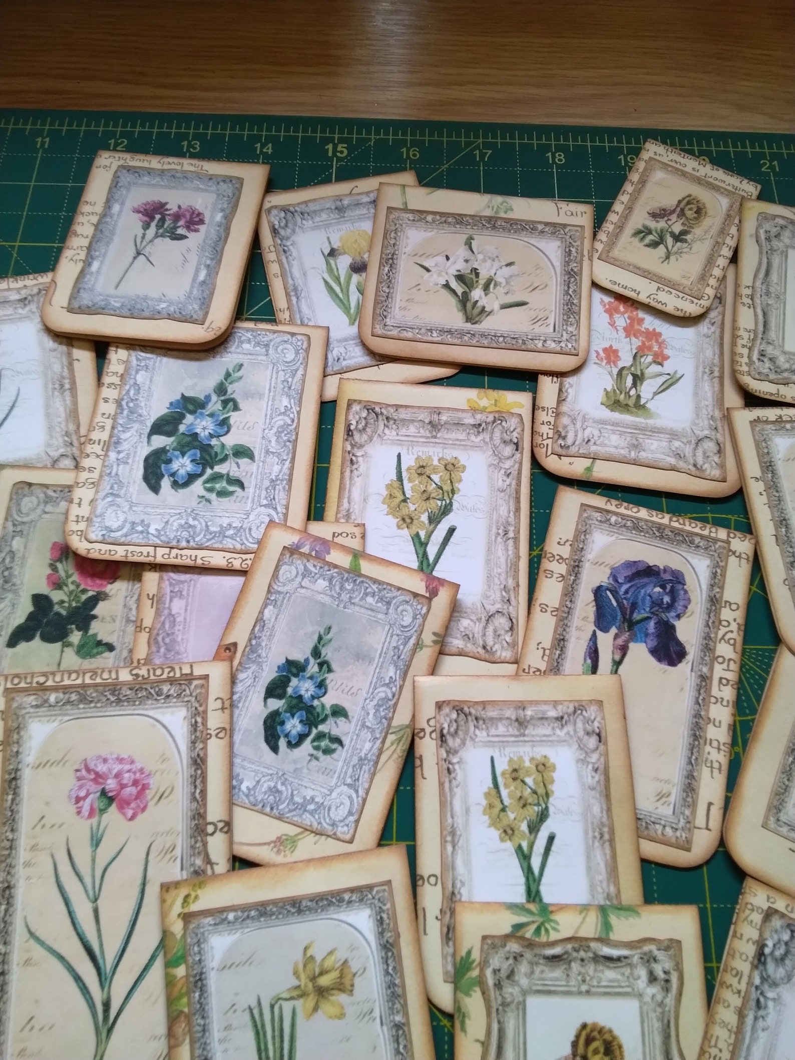 Handmade Hidden Paperclips/ Set of 4/ Edith Holden/ Junk Journal ...