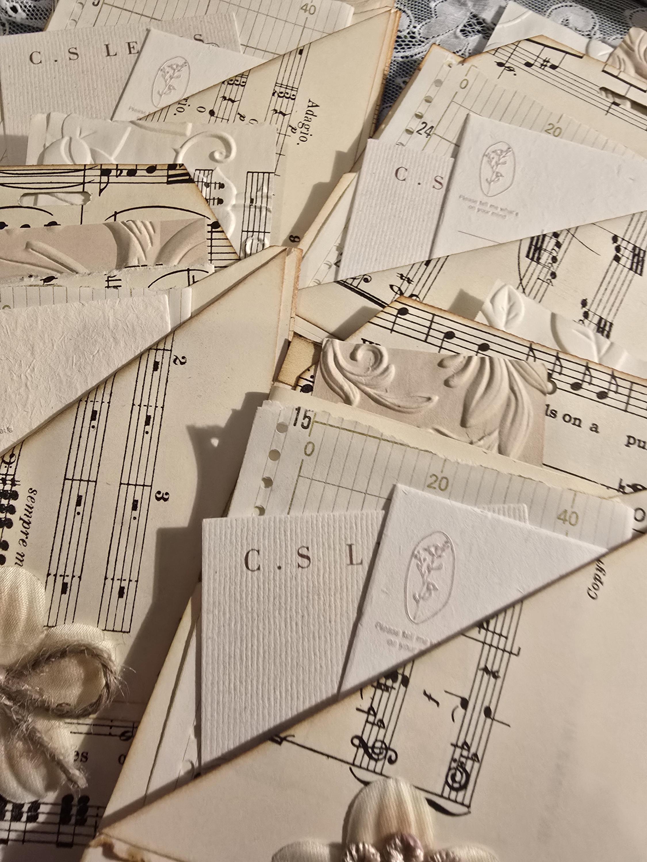 Handmade Vintage Sheet Music Pockets: Embellished Journal Supplies - Etsy
