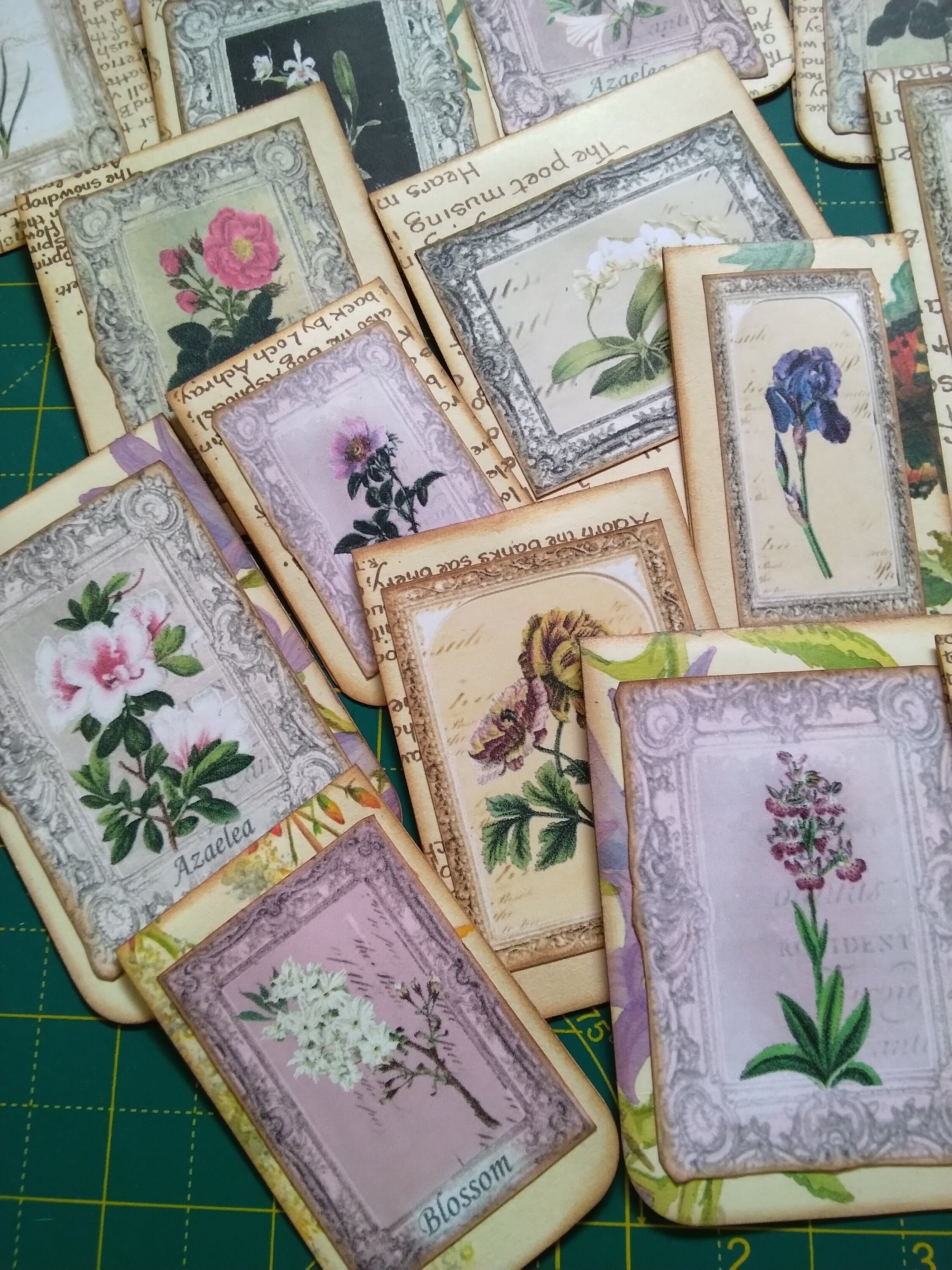 Handmade Hidden Paperclips/ Set of 4/ Edith Holden/ Junk Journal ...