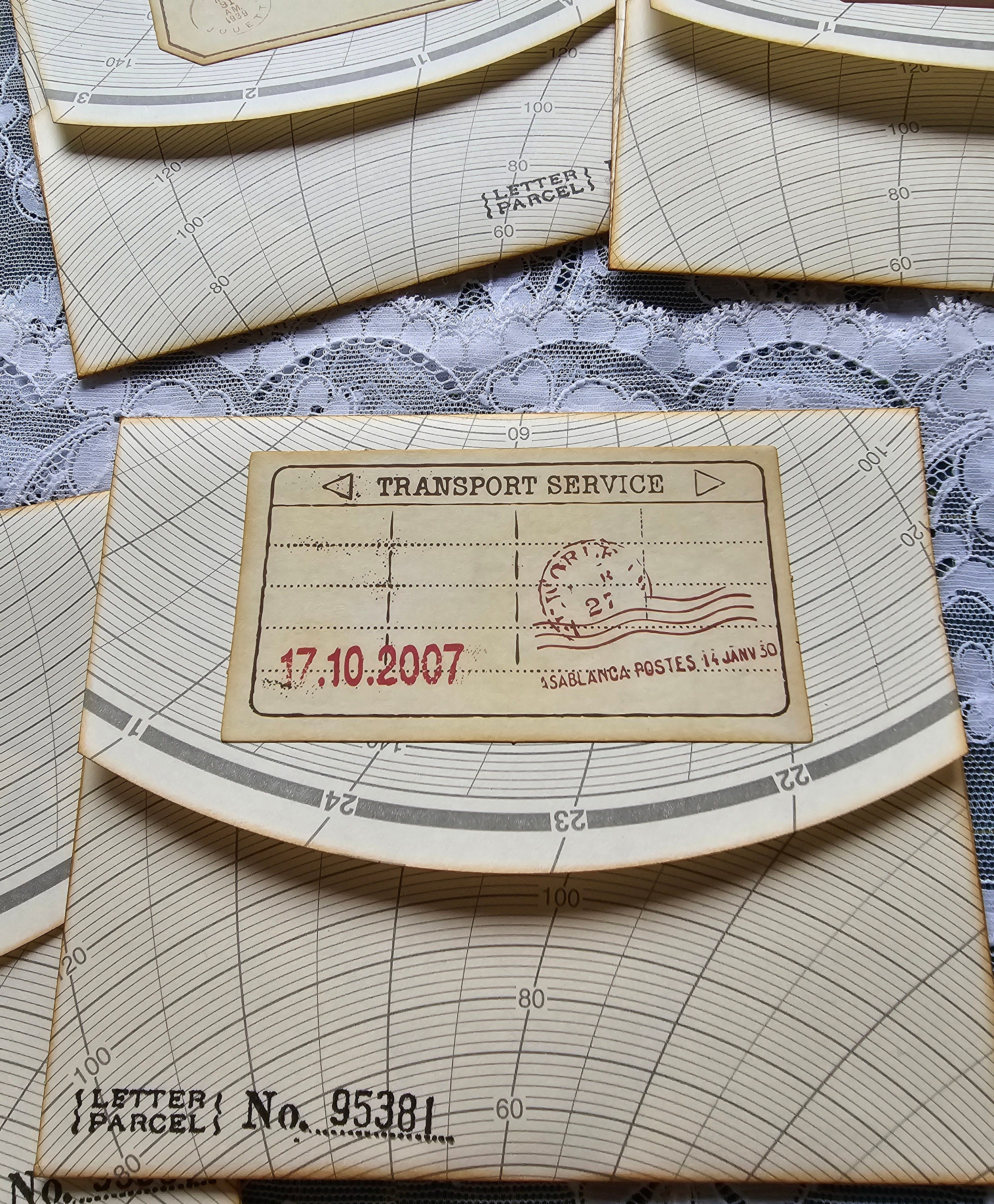 Handmade Chart Paper Envelopes / Vintage Chart Paper Envelopes ...