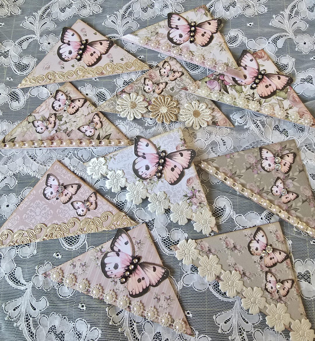 Handmade Corner Page Decorations / Set of 2 / Corner Embellishments ...