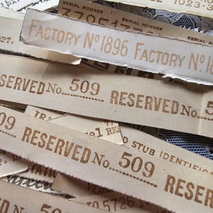 Handmade Vintage Book Page Strips / Stamped Strips / Ephemera / Journal ...