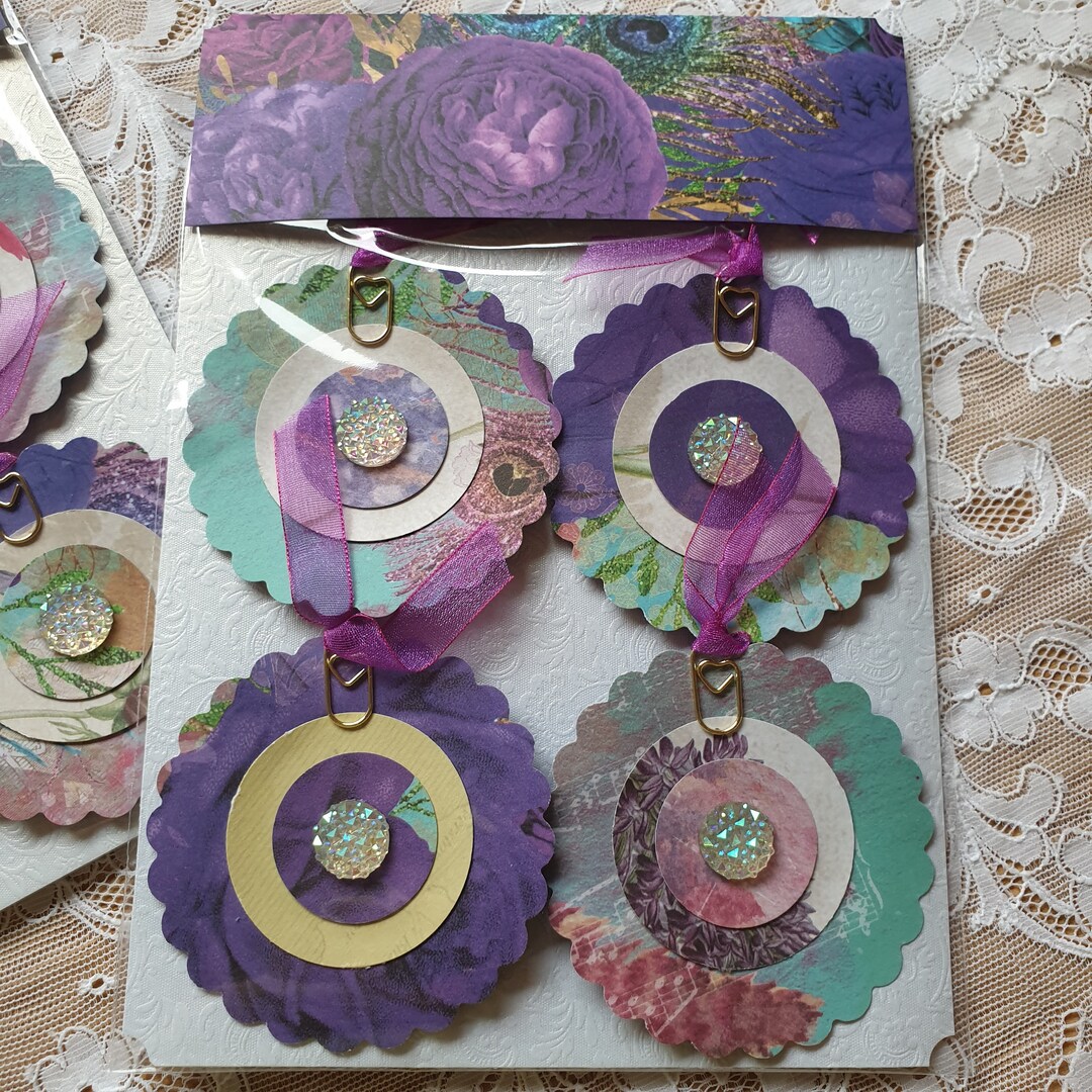 Handmade Embellishments / Flower Embellishments / Pack of 4 ...