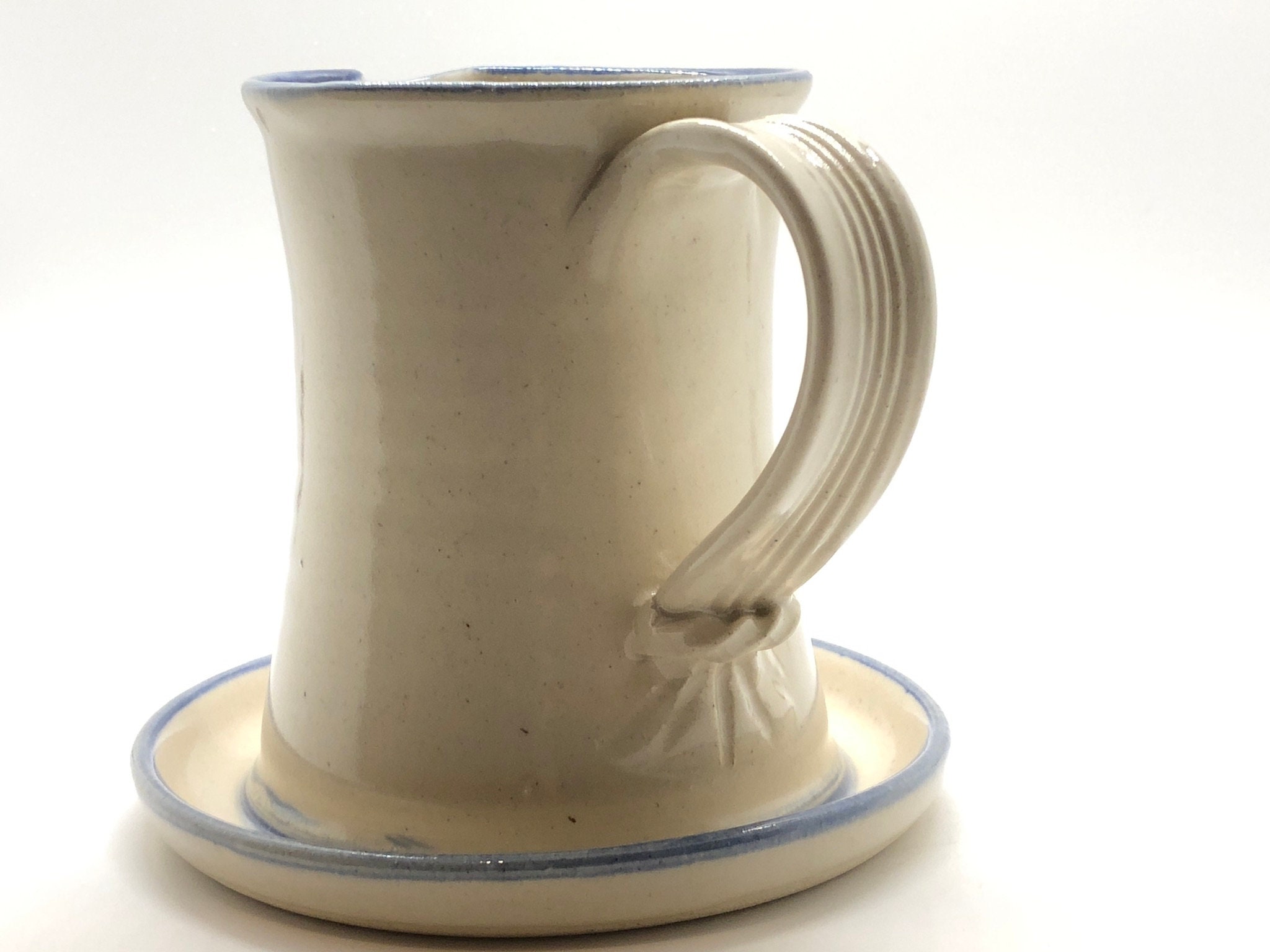 Handmade Bluebird Syrup Pitcher - Etsy