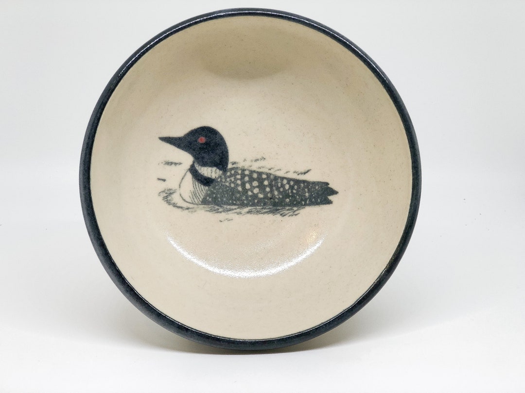 Handmade Loon Pottery Bowl - Etsy