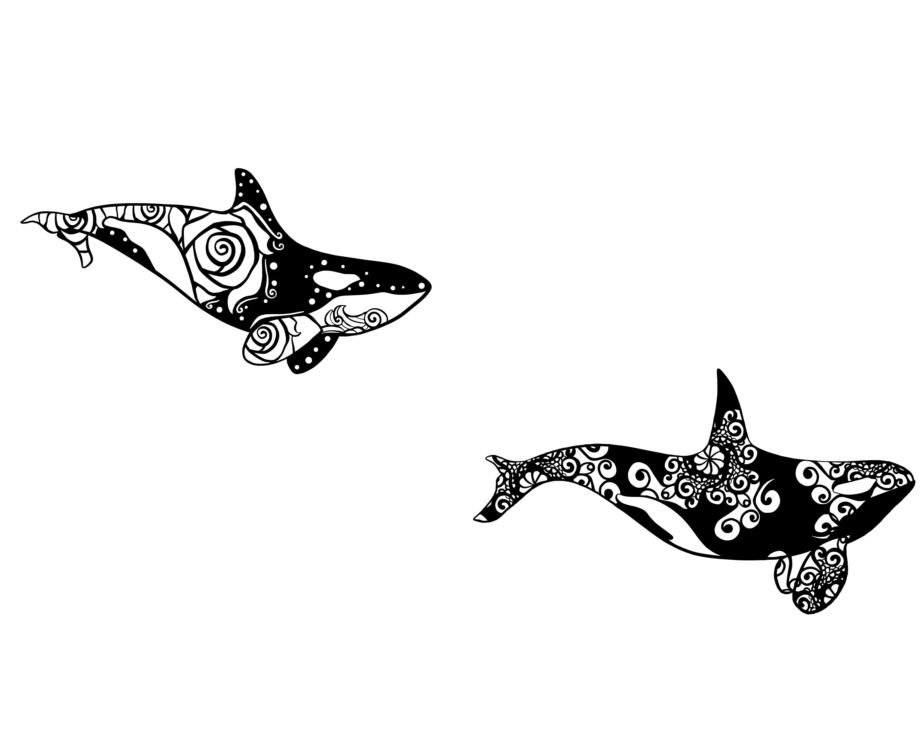 Mandala Orca SVG Orca PNG Killer Whale SVG Mandal Killer | Etsy New Zealand
