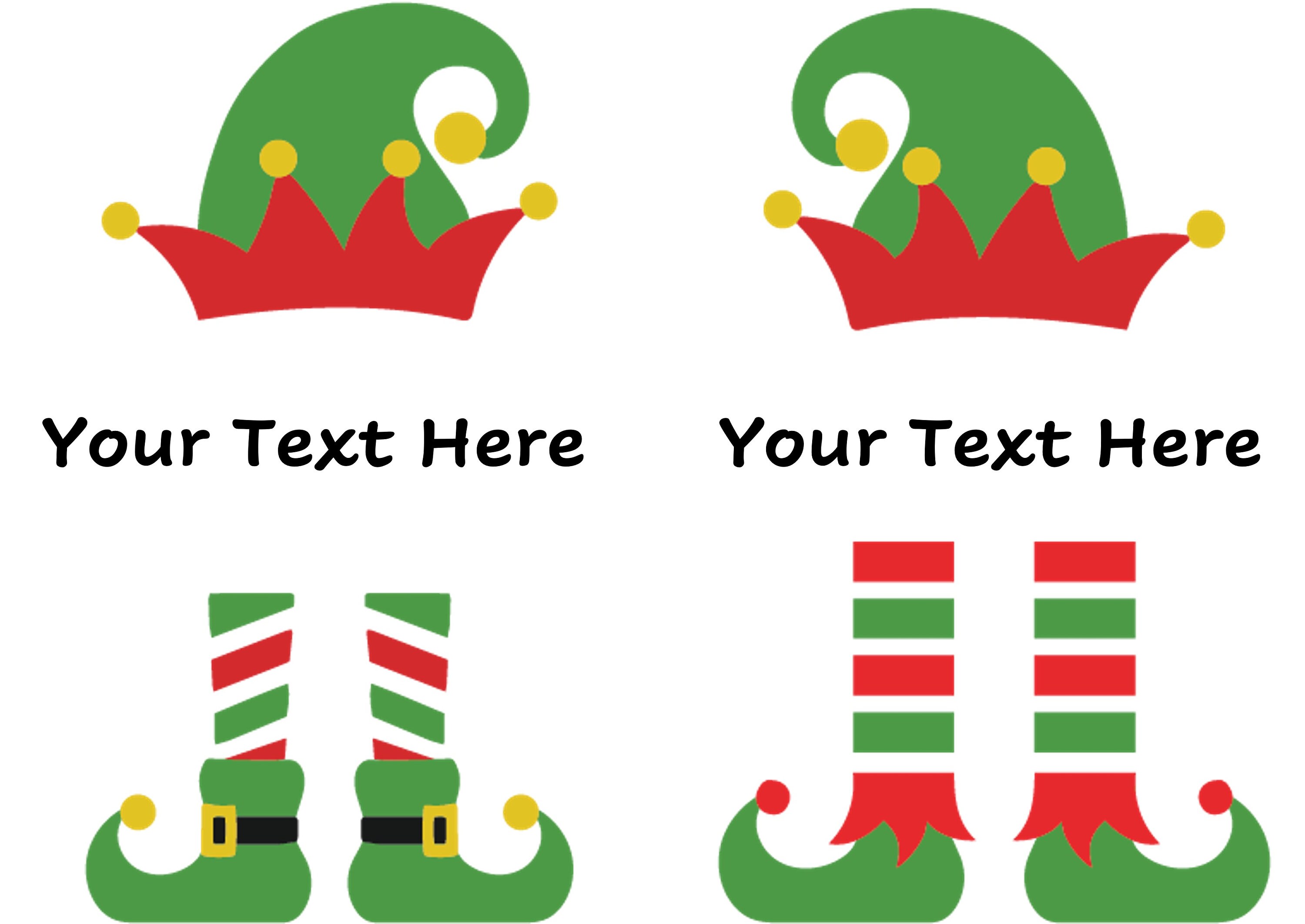 Elf Hat and Feet SVG Elf SVG Christmas SVG Santa's | Etsy