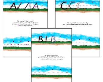 Capital Letters Worksheets, Vic Modern Cursive Font Handwriting Sheets ...