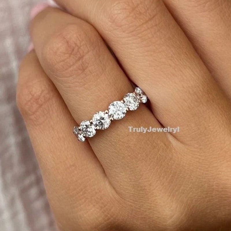 Silver Eternity Ring3mm - Etsy UK