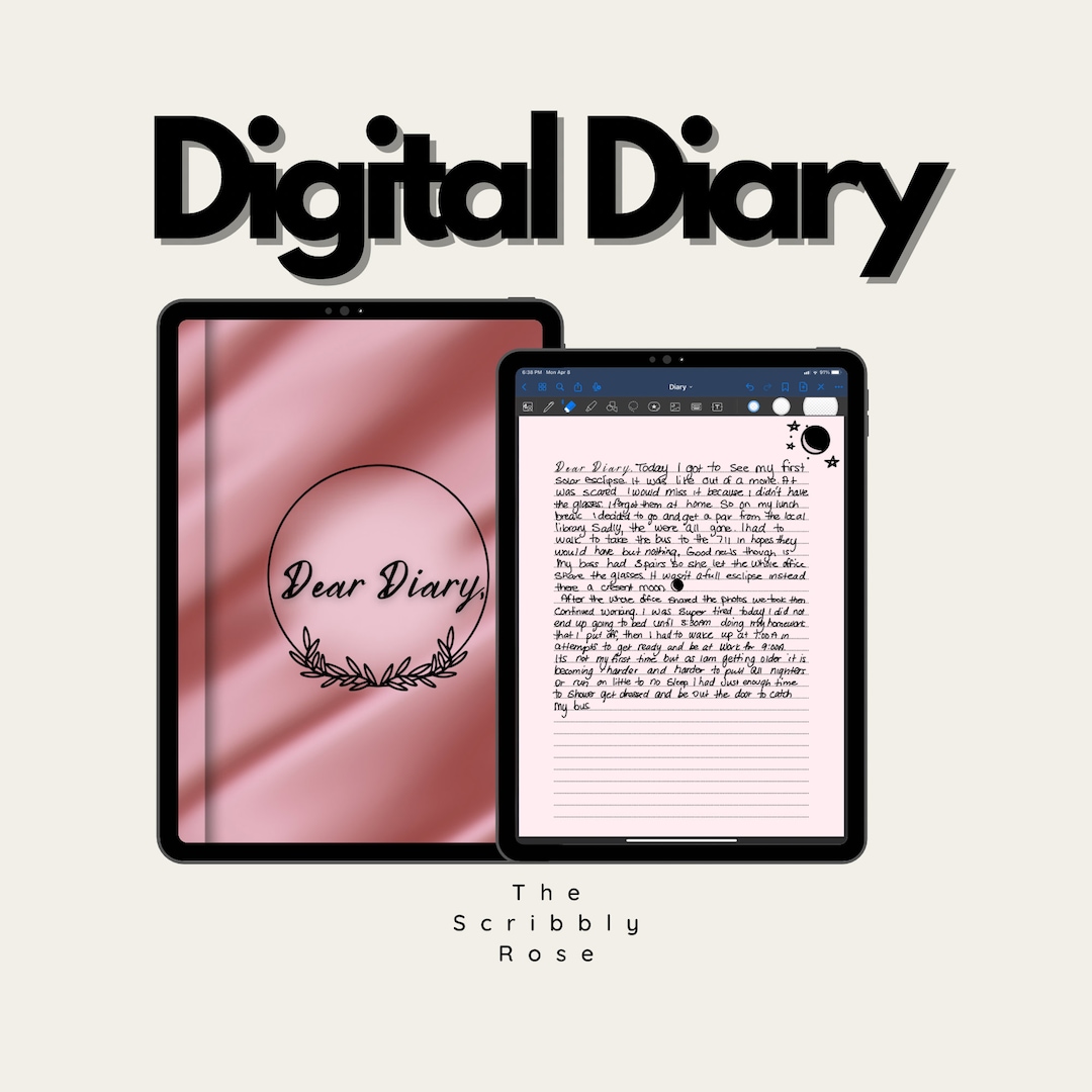 Pink Digital Diary - Etsy