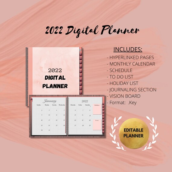 2022 Digital Planner Keynote Planner - Etsy