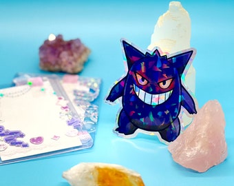 Gengar Stained Glass Sticker - Etsy
