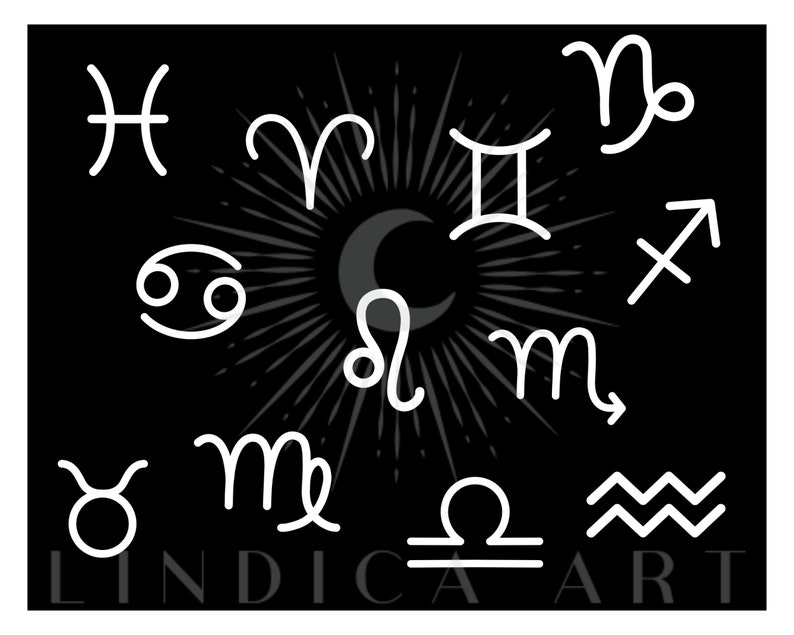 Procreate Zodiac Signs & Star Constellations, Procreate Stamp Brush ...