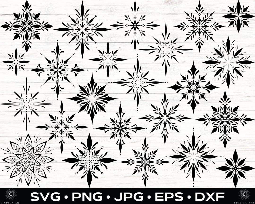 Ornamental SVG/PNG Clipart Bundle, Sublimation Design, Cricut Cut File ...