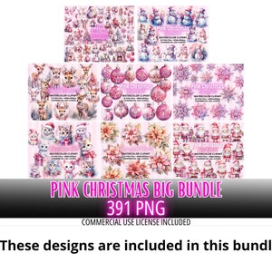 Clipart Pink Christmas Sweets, Gingerbread 50 PNG Files, Pastel ...