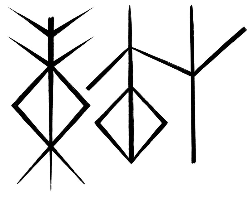 Procreate Viking Bind Rune Stamps, Elder Futhark Runes Set Stamp ...