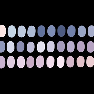 Procreate Color Palette, Purple Pastel Color Swatches - Etsy