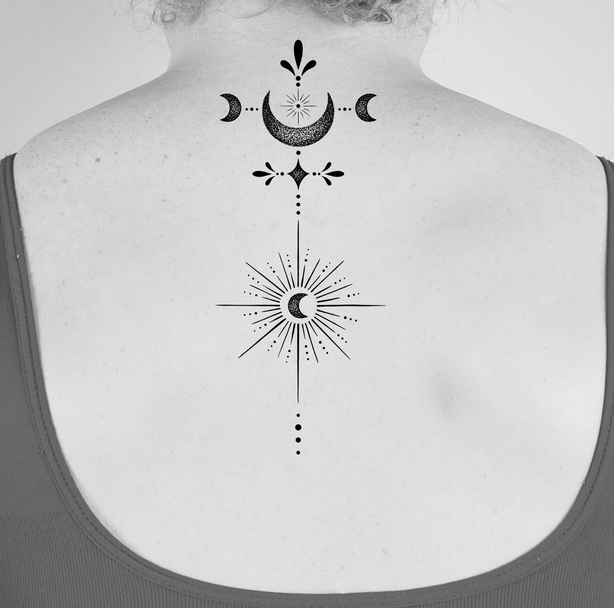Tattoo Design Ornamental Celestial, Mandala Ornament, Printable Stencil ...