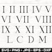 Roman Numerals Svg, Roman Numerals Cut File, Roman Numerals Png, Roman ...