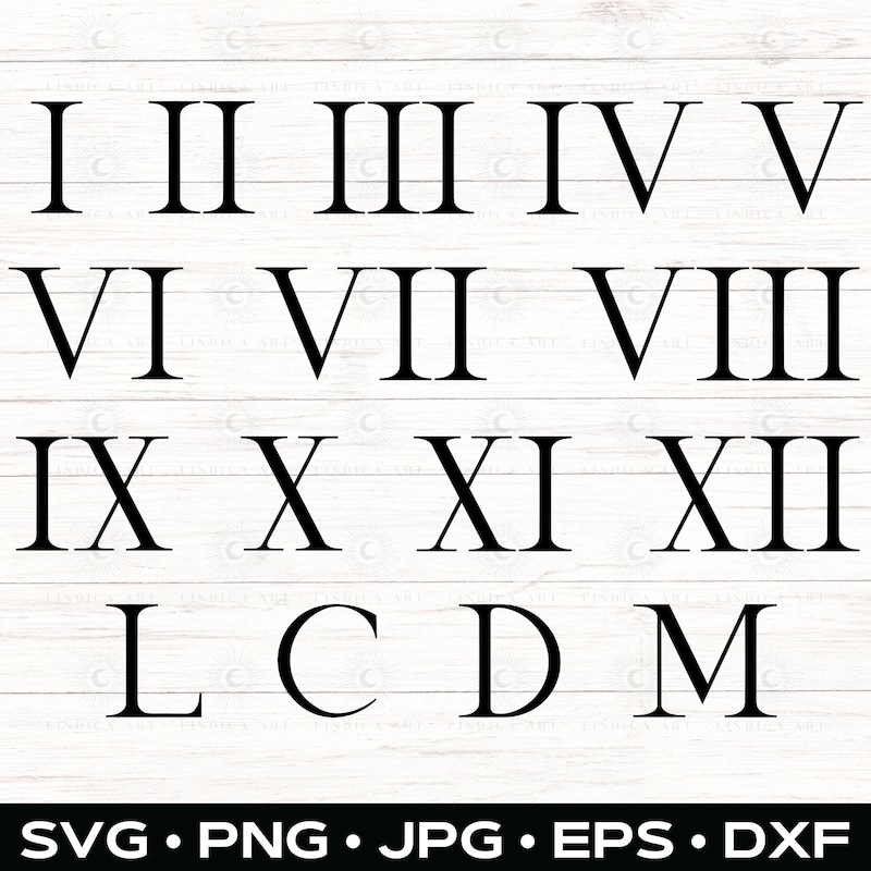 Roman Numerals Art - Etsy