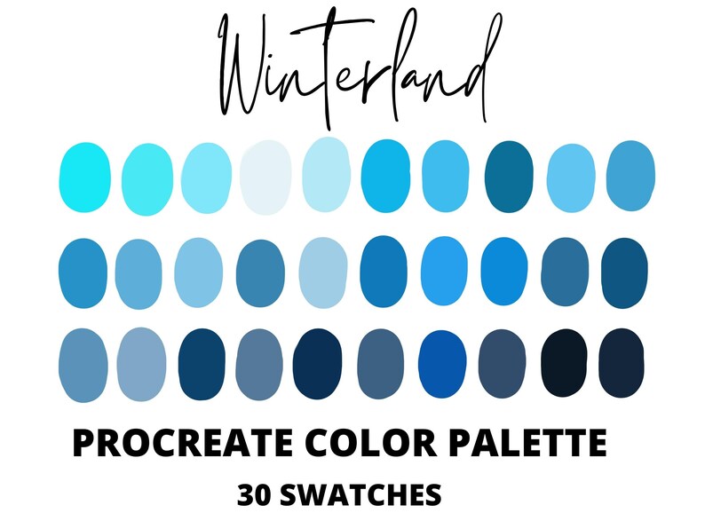 Winterland Procreate Color Palette Procreate Swatches Ice - Etsy