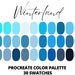 Winterland Procreate Color Palette, Procreate Swatches, Ice Blue Color ...