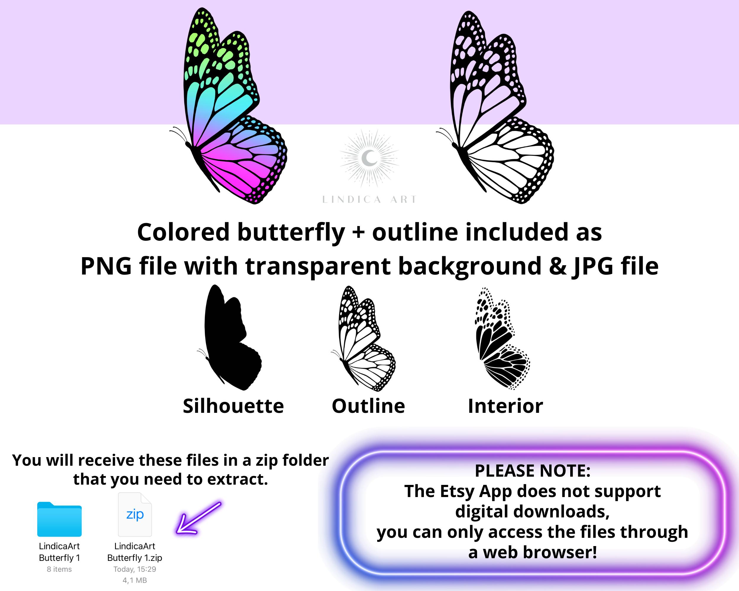Butterfly Layered SVG, Clipart PNG Graphics, Sublimation T-shirt ...
