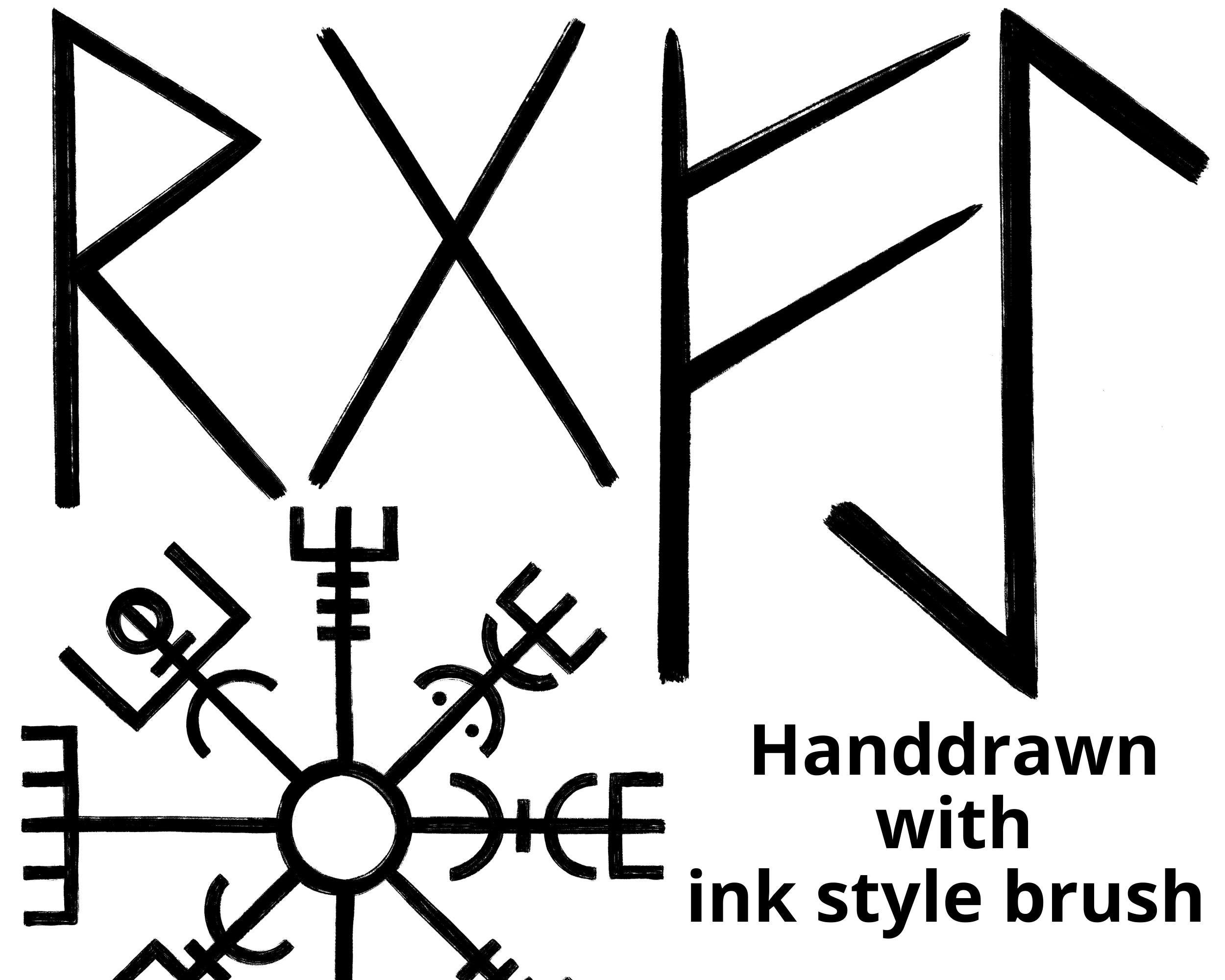 Procreate Viking Bind Rune Stamps, Elder Futhark Runes Set Stamp ...