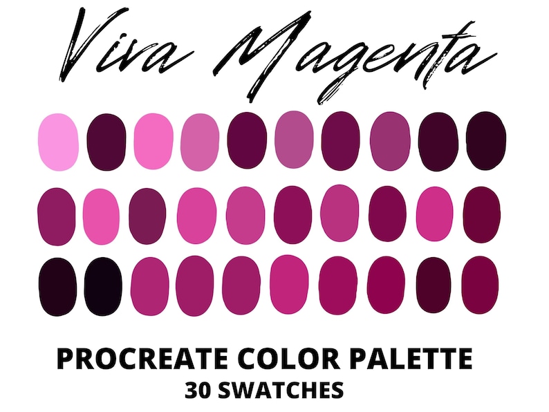 Procreate Color Palette Viva Magenta Color Swatches Color of - Etsy