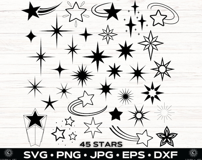 Stars Pattern SVG, Stars Clipart, Stars SVG Bundle, Stars Clipart, Svg Files for Cricut, Star ...
