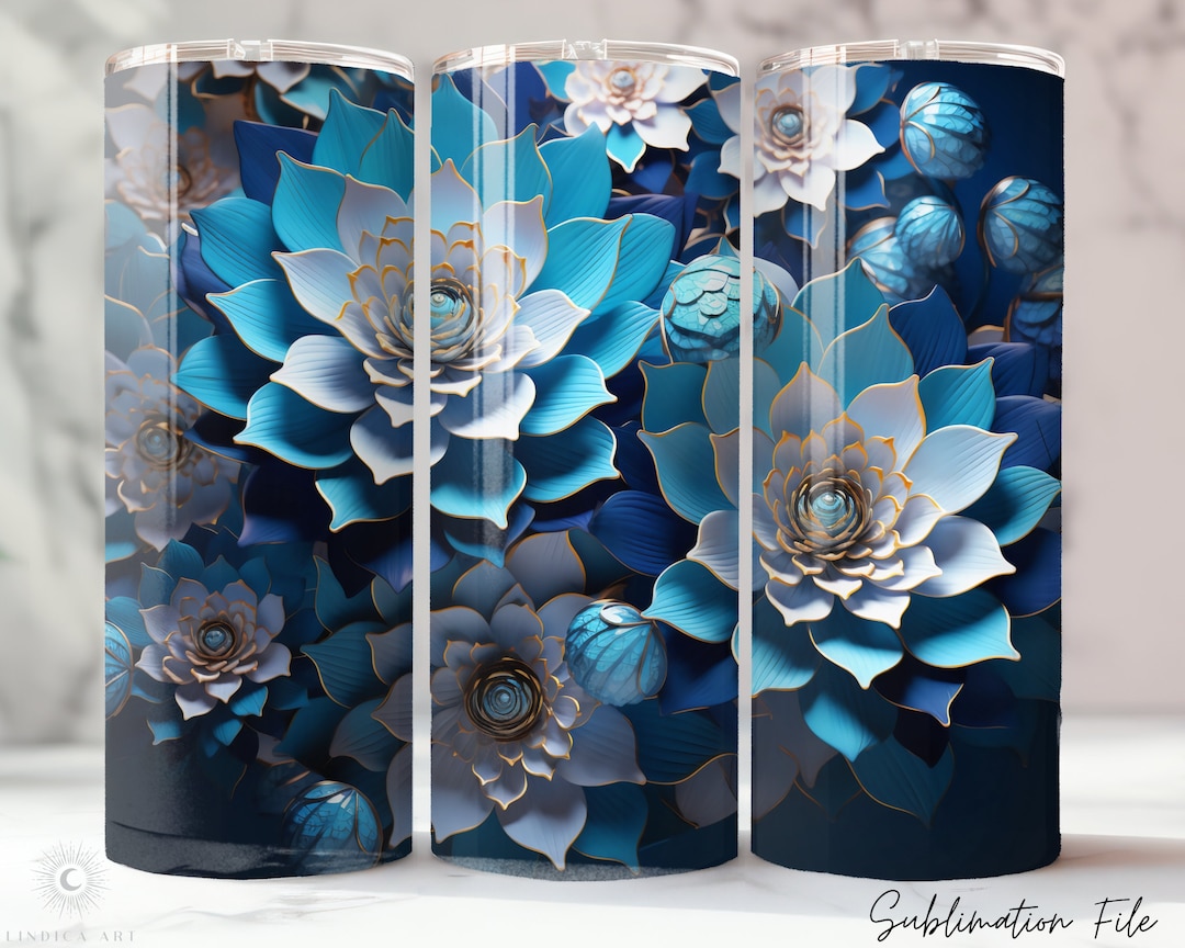 Sublimational 3D Flowers Sublime Printing Tumbler Wrap - Etsy