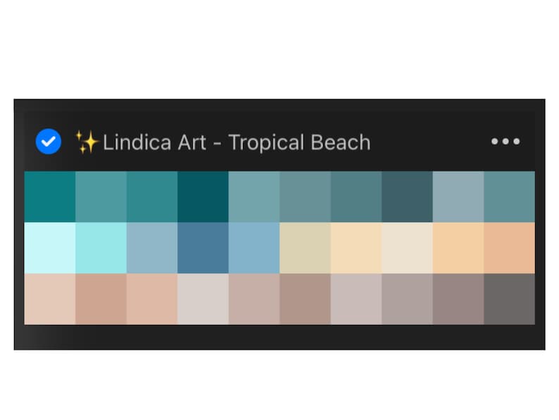 Procreate Color Palette Watercolor Pastel Blue Color Swatches Branding Color Palette Digital