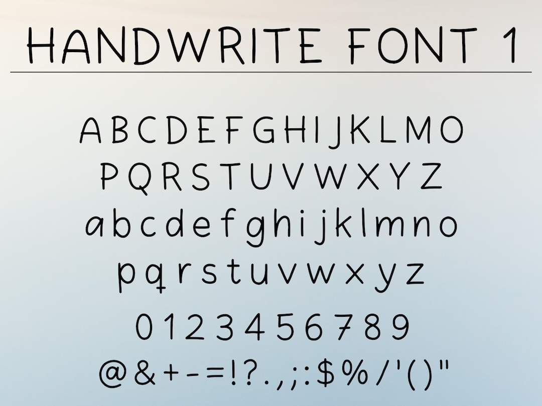 Handwriting Font, Handwritten Fonts, Kids Fonts, Letter Fonts for ...
