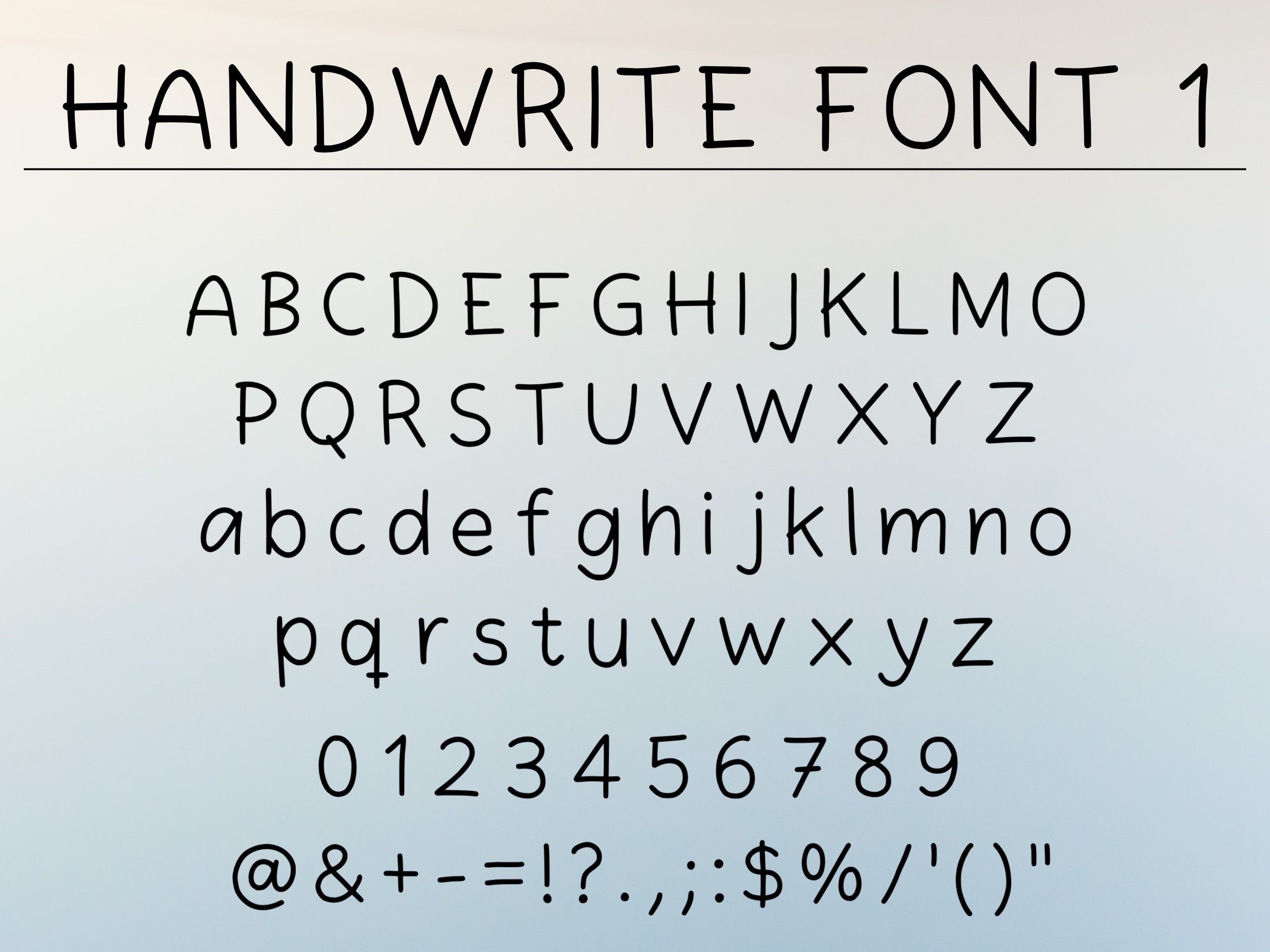 Handwriting Font Handwritten Fonts Kids Fonts Letter Fonts - Etsy
