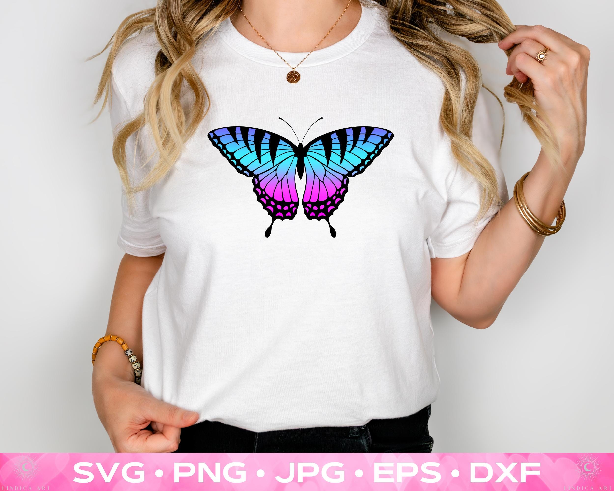 Butterfly Layered SVG, Clipart PNG Graphics, Sublimation T-shirt ...