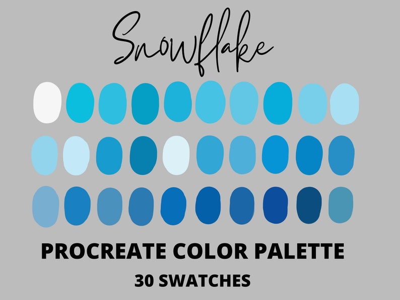 Procreate Color Palette, Procreate Swatches Winter Theme, Color Palette ...