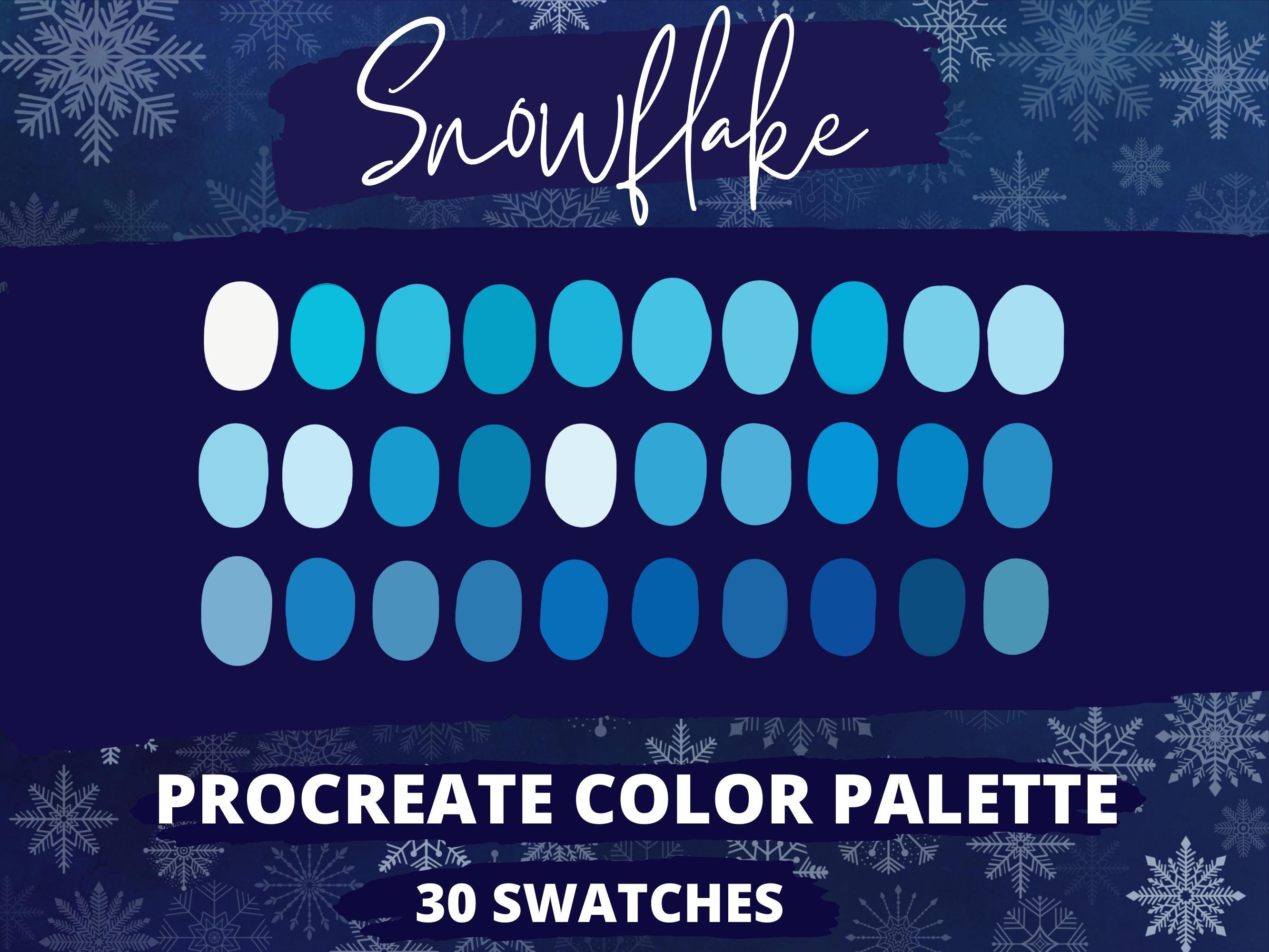 Procreate Color Palette Procreate Swatches Winter Theme Color Palette