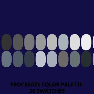 Procreate Color Palette, 20 Grey Shades Color Swatches, Procreate ...
