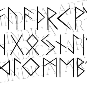 Procreate Viking Bind Rune Stamps, Elder Futhark Runes Set Stamp ...