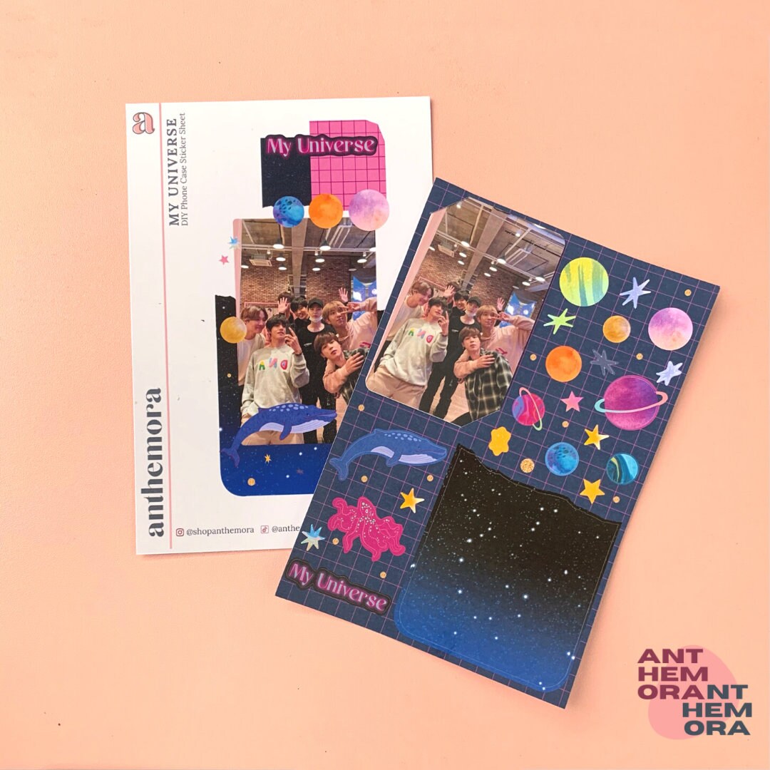 Coldplay X BTS My Universe DIY Phone Case Sticker Sheet With Photo Card ...
