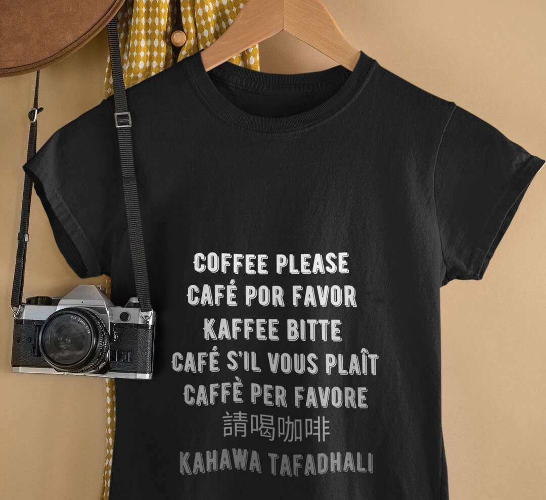 Multilingual Coffee Lover T-shirt Gift Java Jargon Shirt: - Etsy