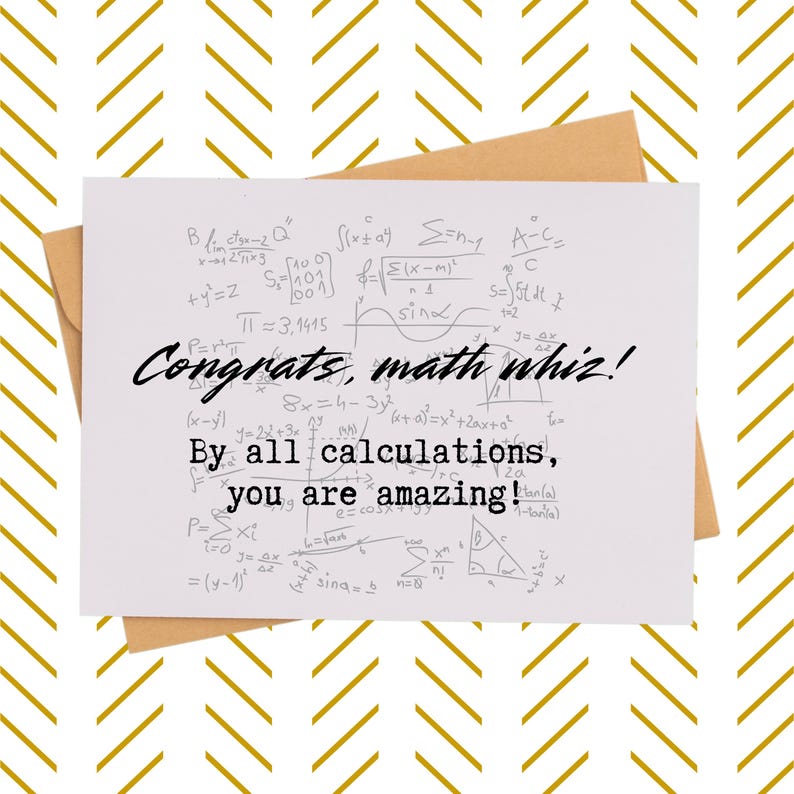 Congratulations Math Graduate Card| Funny Mathematics Graduation Card ...