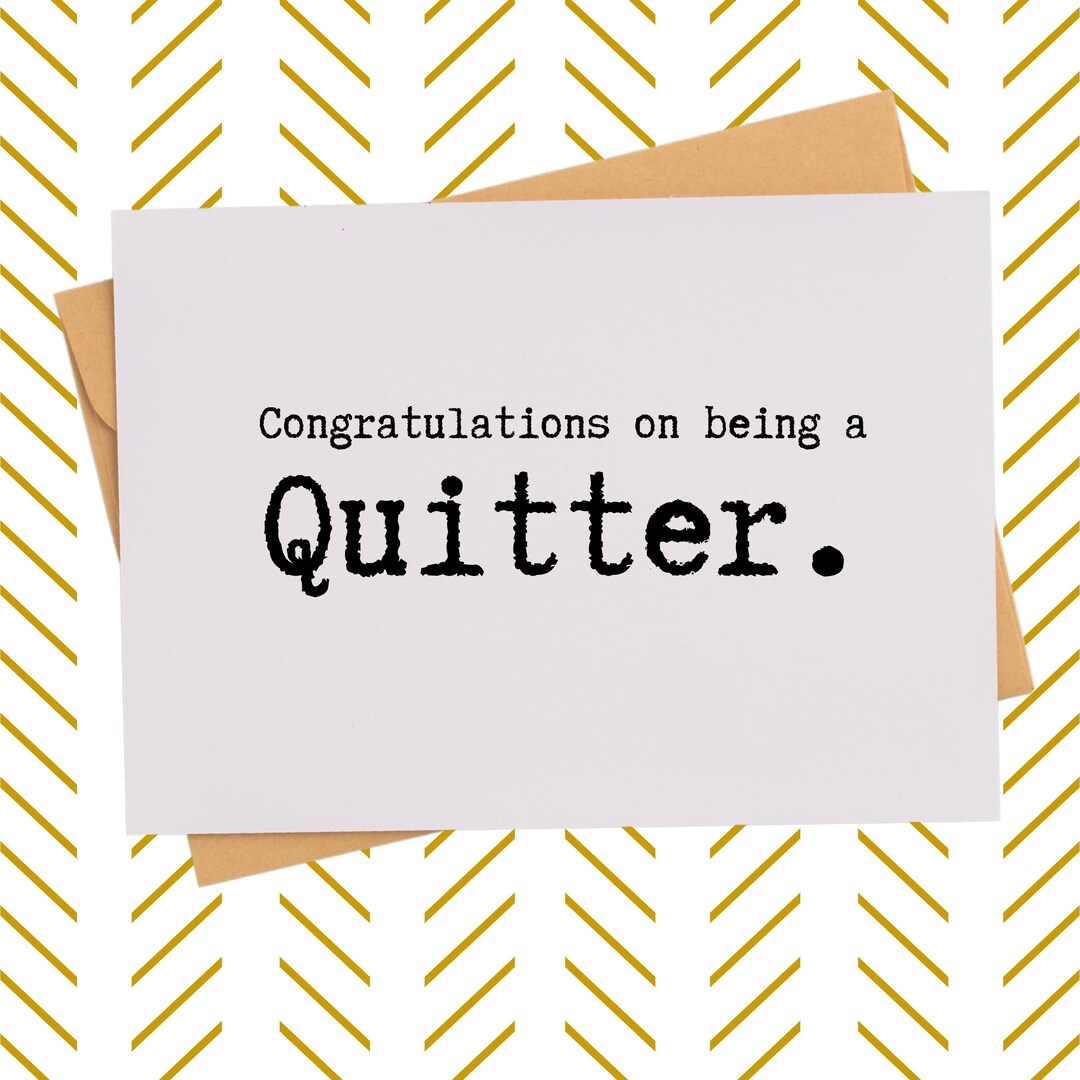 Snarky Retirement Card| Funny Retirement Gift| Quitter Card| Co-worker ...