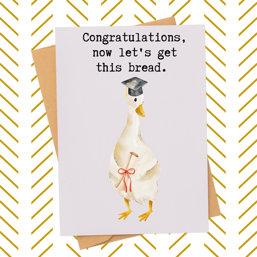 Funny Goose Graduation Card| Congrats Card| Highschool Graduation Gift ...