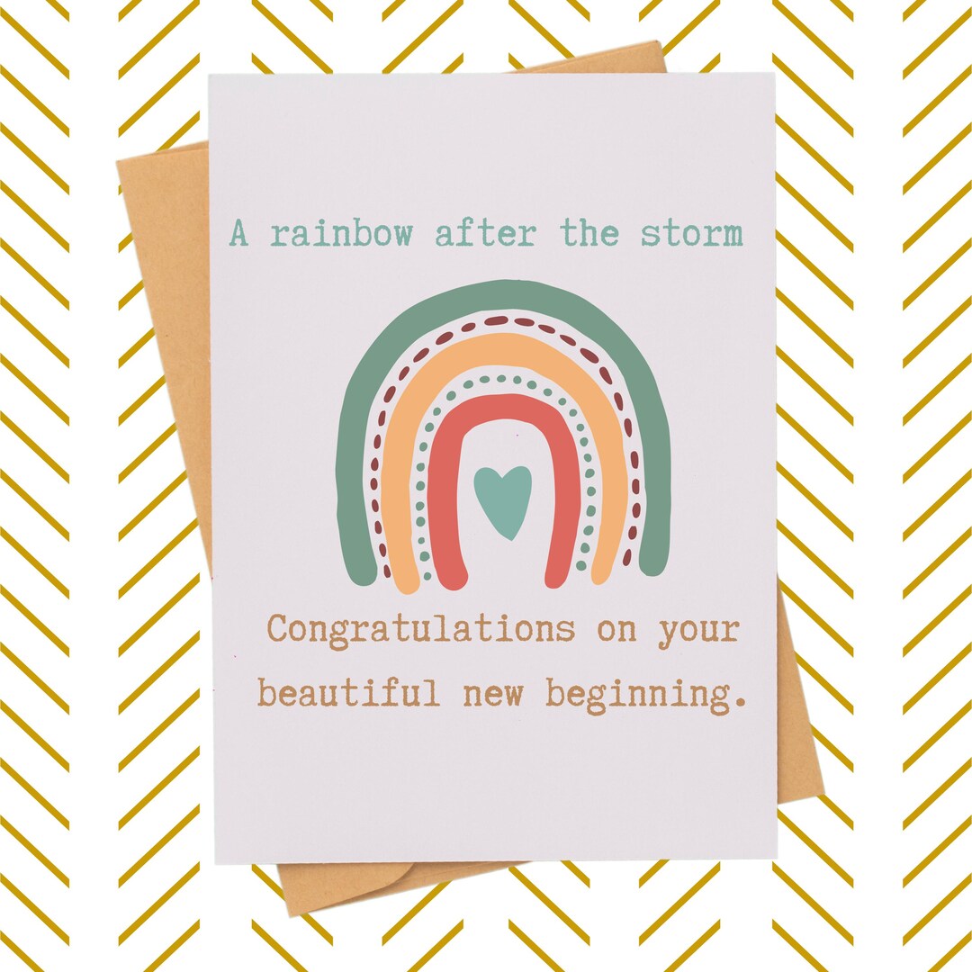 Rainbow After the Storm Card| Rainbow Baby Card Gift| Baby Shower Gift ...