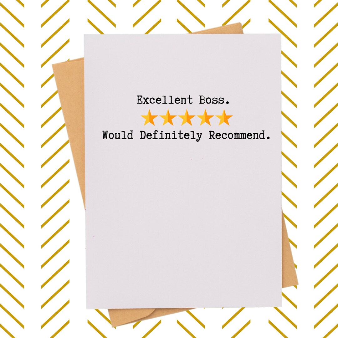 Best Boss Would Recommend Card| Retirement Card| Congratulations on ...