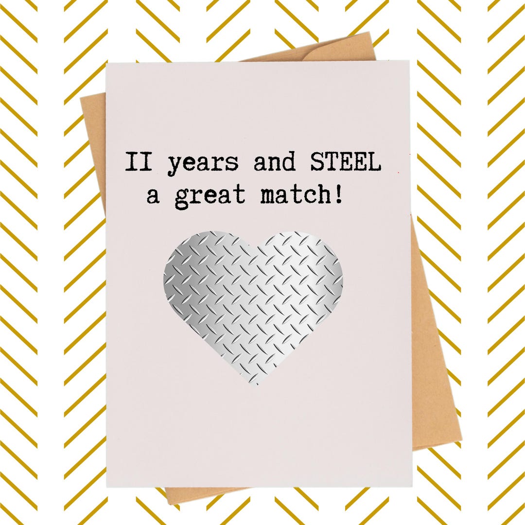 11 Year Anniversary Steel Heart Present| Milestone 11 Years Together ...